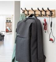 China Coat Hat Hanger for Wall Organized and Storage with Movable Hooks Bamboo Sundries Rack for sale