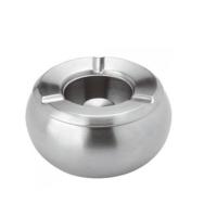 China Smoking cigarette smokeless custom logo cheap stainless steel stand metal customize ashtray for sale