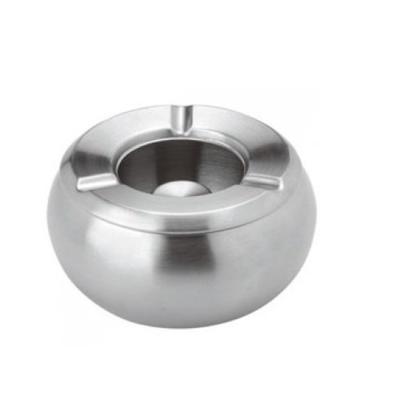China Smoking cigarette smokeless custom logo cheap stainless steel stand metal customize ashtray for sale