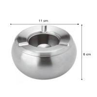 China Smoking cigarette smokeless custom logo cheap stainless steel stand metal customize ashtray for sale