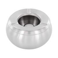 China Smoking cigarette smokeless custom logo cheap stainless steel stand metal customize ashtray for sale
