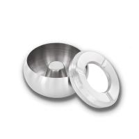 China Smoking cigarette smokeless custom logo cheap stainless steel stand metal customize ashtray for sale