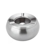China Smoking cigarette smokeless custom logo cheap stainless steel stand metal customize ashtray for sale