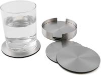 China Modern Stainless Steel Round Coasters for for hot or cold drinks for sale