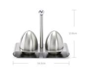 China Toothpick Holder Seasoning Pot Stainless steel two-piece set Egg shape for sale