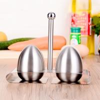 China Toothpick Holder Seasoning Pot Stainless steel two-piece set Egg shape for sale