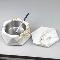 China Japanese Smokeless Cigarette Ashtray with Lid  Stainless Steel Ash Trays Covered Windproof for sale