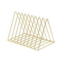 China Amazon Hot Sale Stainless Steel Triangle Book Shelf Document Holder for sale