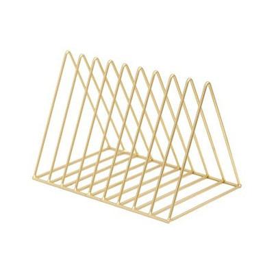 China Amazon Hot Sale Stainless Steel Triangle Book Shelf Document Holder for sale