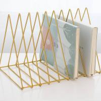 China Amazon Hot Sale Stainless Steel Triangle Book Shelf Document Holder for sale