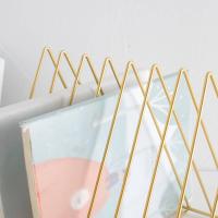 China Amazon Hot Sale Stainless Steel Triangle Book Shelf Document Holder for sale