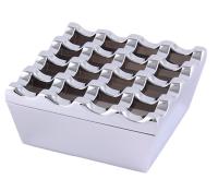 China Novelty 16 Grids Stainless Steel Square Cigarette Ashtray for sale