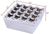 China Novelty 16 Grids Stainless Steel Square Cigarette Ashtray for sale