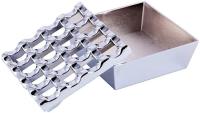 China Novelty 16 Grids Stainless Steel Square Cigarette Ashtray for sale