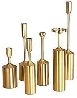China Candlestick Holders for Pillar Candles Gold Metal Candle Holders Set for sale