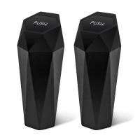 China Leakproof Vehicle Trash Bin Easy Clean Up Car Trash Can with Lid New Car Dustbin Diamond Design for sale