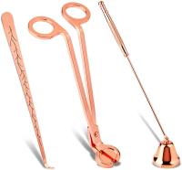 China Candle Wick Trimmer Candle Snuffer & Candle Accessory Set  Rose Gold for sale