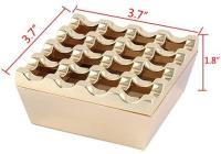 China Small Unique Luxury 16 Grids Stainless Steel Square Cigarette Ashtray for sale