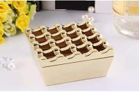 China Small Unique Luxury 16 Grids Stainless Steel Square Cigarette Ashtray for sale