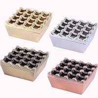 China Bronze 16 Grids Vintage Metal Small Cigar Ashtray Novelty Fashion Windproof Cigarettes Ashtray for sale