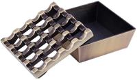 China Bronze 16 Grids Vintage Metal Small Cigar Ashtray Novelty Fashion Windproof Cigarettes Ashtray for sale