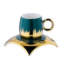 China 100ml Ceramic Cups Set of 6 Cups and Saucer Gift Box Home Decoration for sale