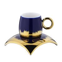 China 100ml Ceramic Cups Set of 6 Cups and Saucer Gift Box Home Decoration for sale