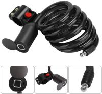 China Black Waterproof Homesafe Security System Steel Wire Cable Bike Lock Rope for sale