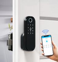 China Wireless Smart Fingerprint Door Lock Surface Mounted Rim Door Lock for sale
