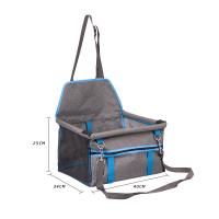 China Luxury Pet Bed Foldable Grey Front Dog Car Seat Travel for sale