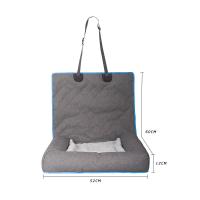 China Luxury Pet Bed Foldable Grey Front Dog Car Seat Travel for sale