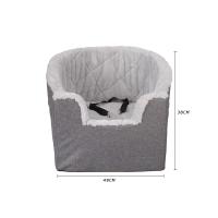 China Luxury Pet Bed Foldable Grey Front Dog Car Seat Travel for sale