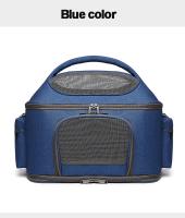 China Linen Soft Pet Bed Cushion Luxury Car Foldable Dog Pet Carrier Bag for sale