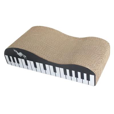 China Corrugated Paper Piano Pet Bed Cushion Corrugated Pet Cat Scratcher Board for sale