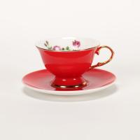 China Luxury Gold Rim Printed Expresso Cappuccino Turkish Fashion Coffee Cups Set for sale