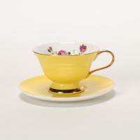 China Luxury Gold Rim Printed Expresso Cappuccino Turkish Fashion Coffee Cups Set for sale