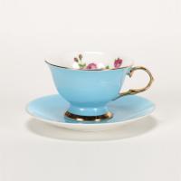 China Luxury Gold Rim Printed Expresso Cappuccino Turkish Fashion Coffee Cups Set for sale