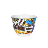 China Small Ceramic Custom Printed Cawa Fashion Coffee Cups Without Handle for sale