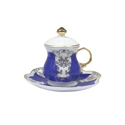China Arabic Turkish Fashion Coffee Cups Saucer Sets Porcelain Coffee Set for sale