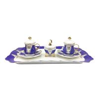 China Arabic Turkish Fashion Coffee Cups Saucer Sets Porcelain Coffee Set for sale