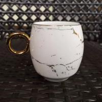 China Ceramic Mugs Fashion Coffee Cups Nordic Blank OEM Porcelain White Gold Mug for sale