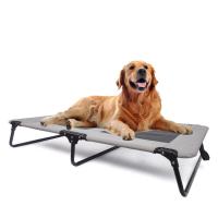 China Outdoor Indoor Pet Bed Cushion Elevated Cooling Pet Cot Bed With Strong Mesh Steel for sale