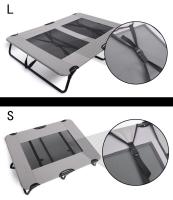 China Outdoor Indoor Pet Bed Cushion Elevated Cooling Pet Cot Bed With Strong Mesh Steel for sale
