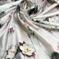 China Pure Mulberry Lightweight Silk Fabric Diy Pajamas Shirt Printed for sale