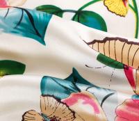 China Pure Lightweight Silk Fabric Digital Printed For Bedding Set Multicolor for sale