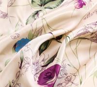 China Pure Lightweight Silk Fabric Digital Printed For Bedding Set Multicolor for sale