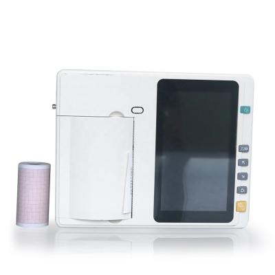 China Touch screen multi-parameters portable 10 channel ecg device with built-in printer for sale