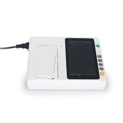 China High resolution digital 12 channel portable ECG machine with LCD display for sale