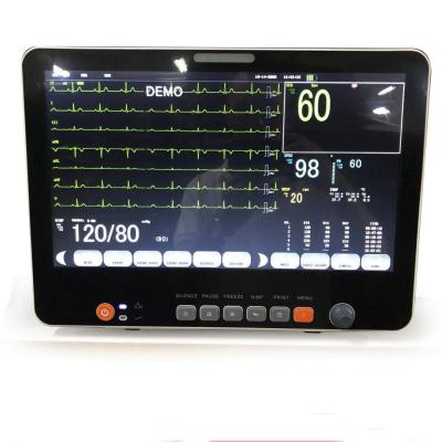 China 15 inch TFT screen multiparameter medical mobile ambulance patient monitor for hospital for sale