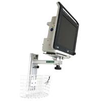 China Aurora WM aluminum alloy adjustable arm touch screen monitor wall mount with basket for sale